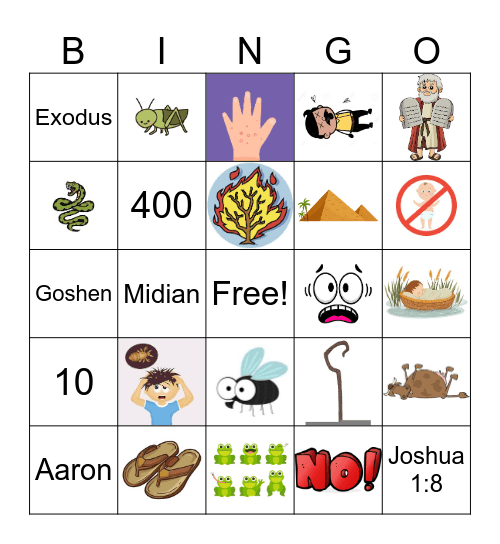 Moses Bingo Card
