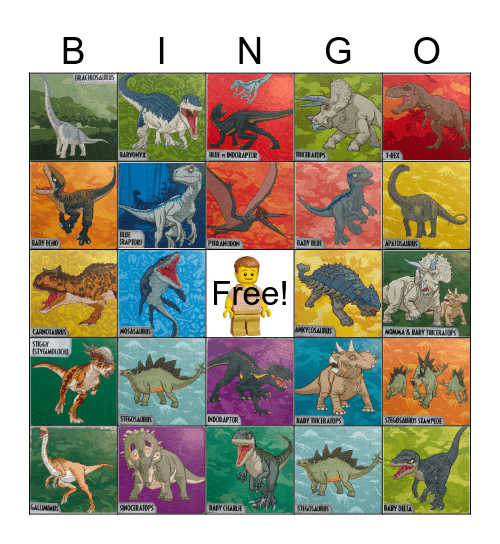 Elis' Jurassic World Bingo Card