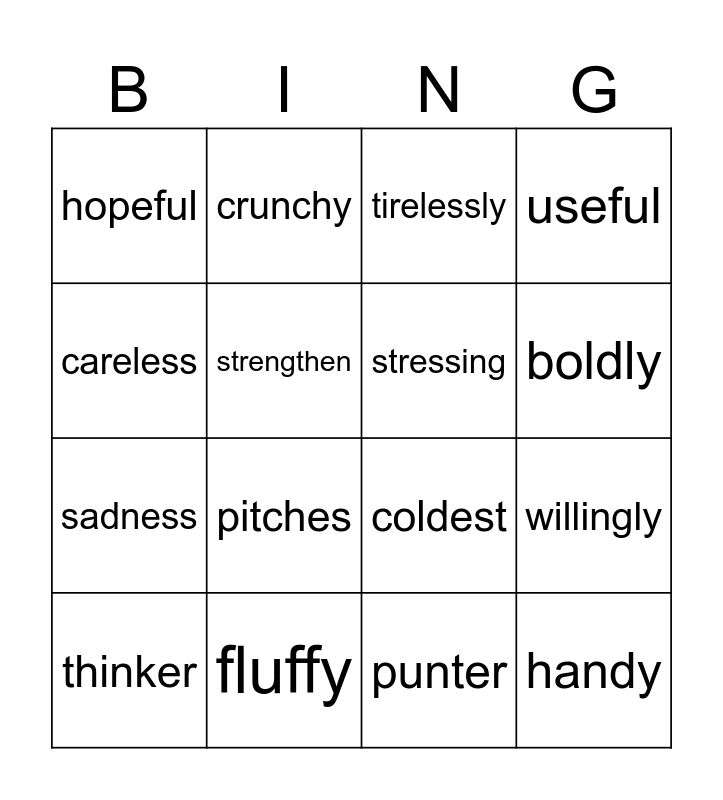 S.P.I.R.E. Level 3 BINGO Card