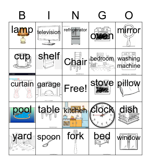 SPELLING Bingo Card
