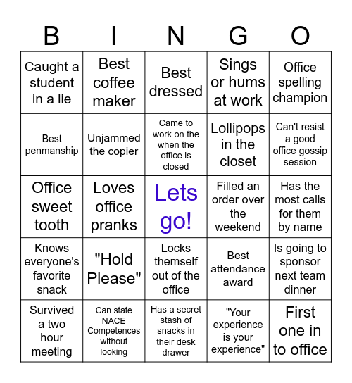 Farewell Bingo Card