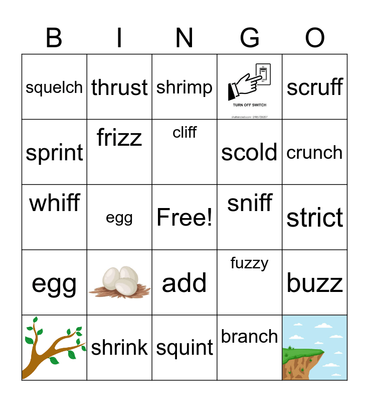 Week 7 Bingo Card
