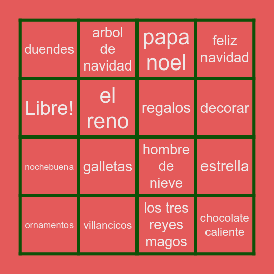 Loteria Navidad! Bingo Card