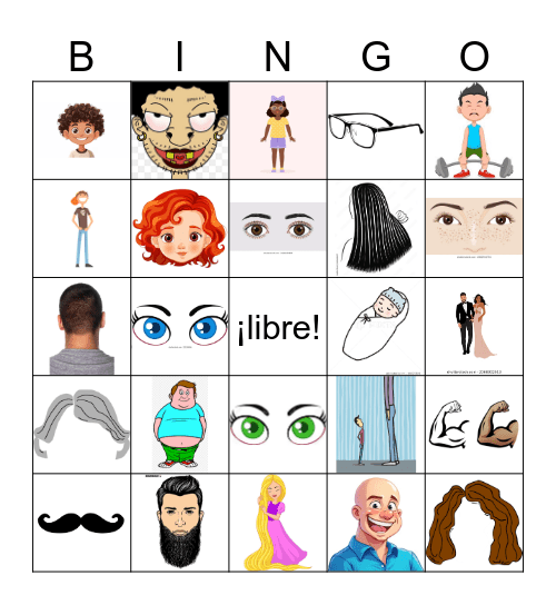 descripciones físicas Bingo Card