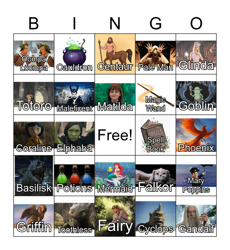 Fantasy Bingo Card