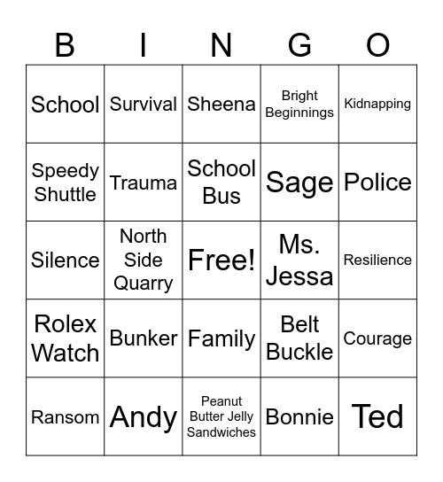 Can You Get Out? Bingo Card