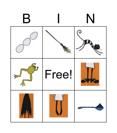 Meg and Mog Bingo Card