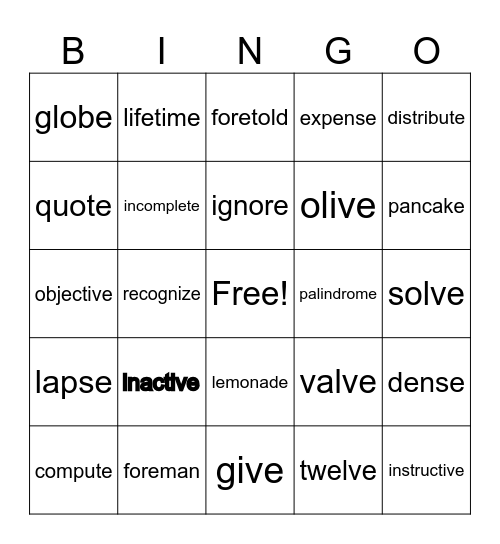 STEP 4 BINGO Card