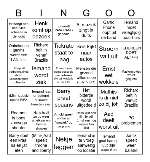 LAN 2026 Bingo Card