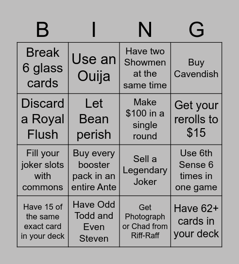 Baaltro Bingo Card