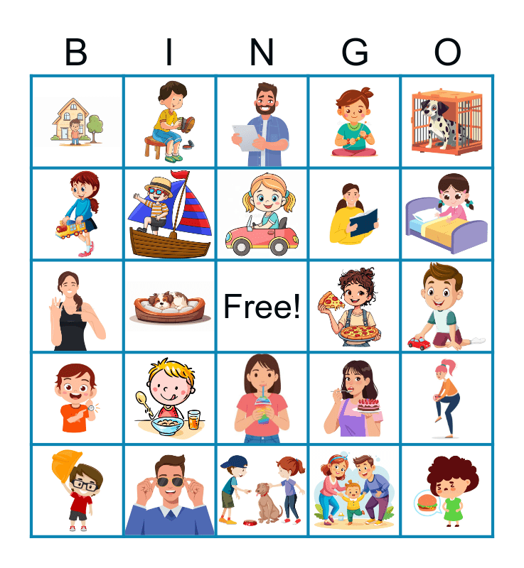 Possessive pronouns Bingo Card
