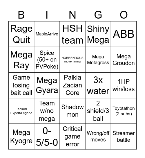 Mega ML Bingo Card
