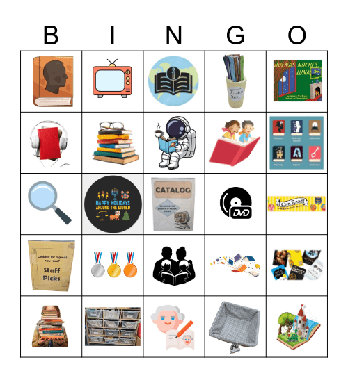 Where in the Library - Scavenger Hunt Bingo Card