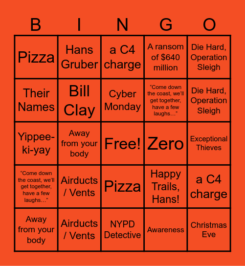 Dallas Peak Bingo Card
