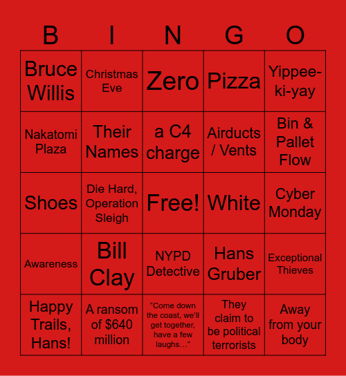 Dallas Peak Bingo Card