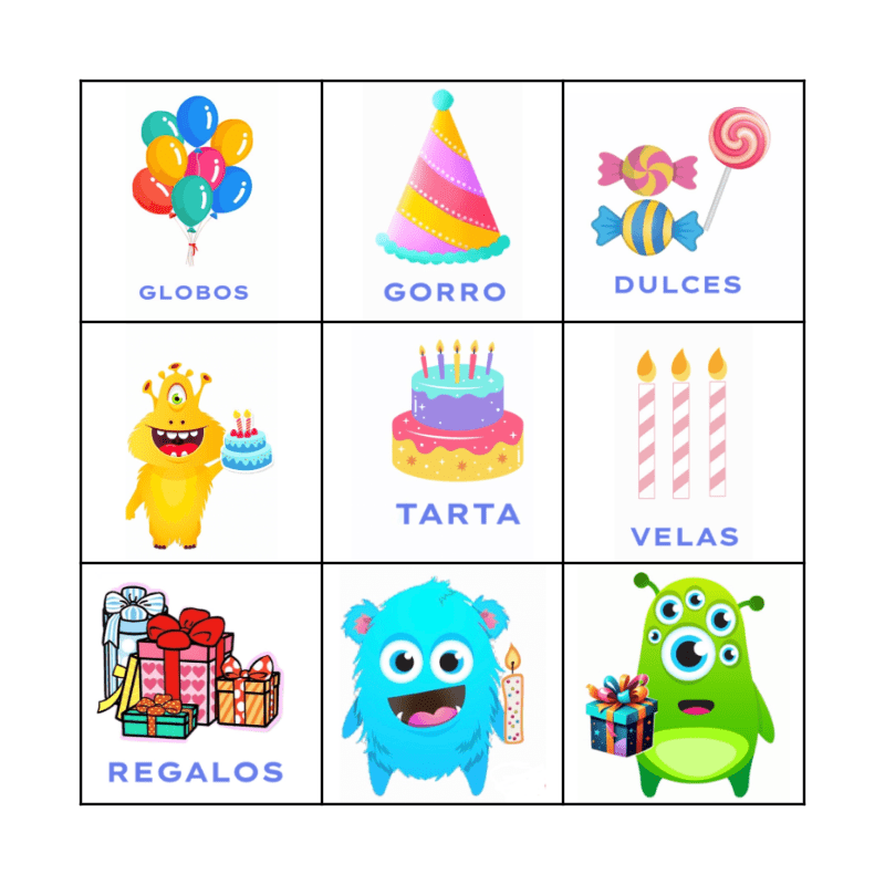 Cumpleaños Bingo Card