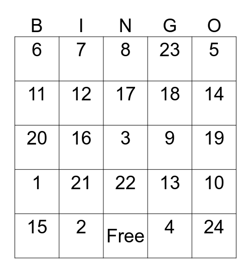 Yes/No Questions Bingo Card