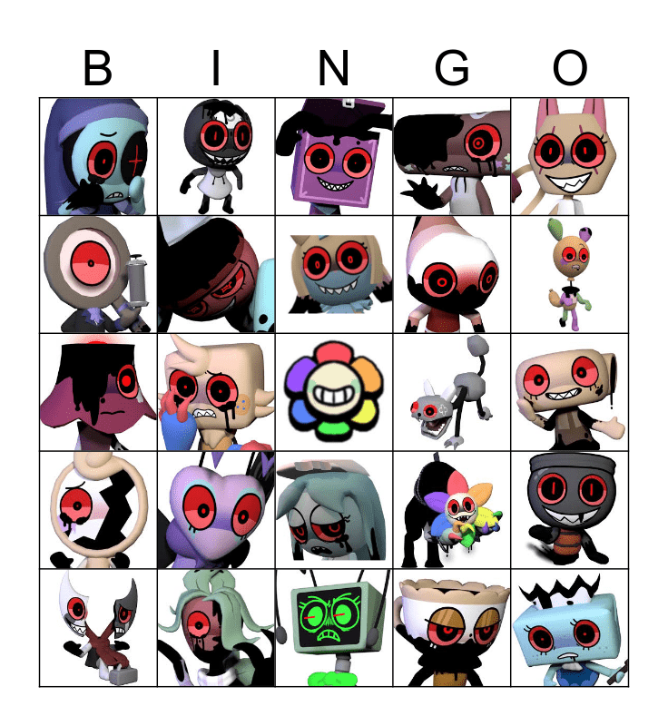 Dandy's World Bingo Card
