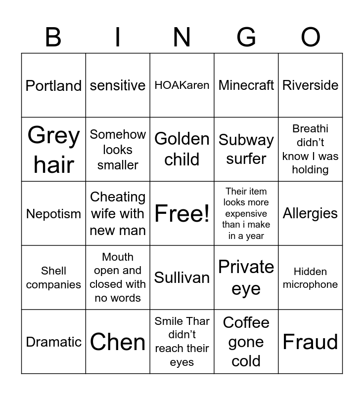 Reddit Bingo Card