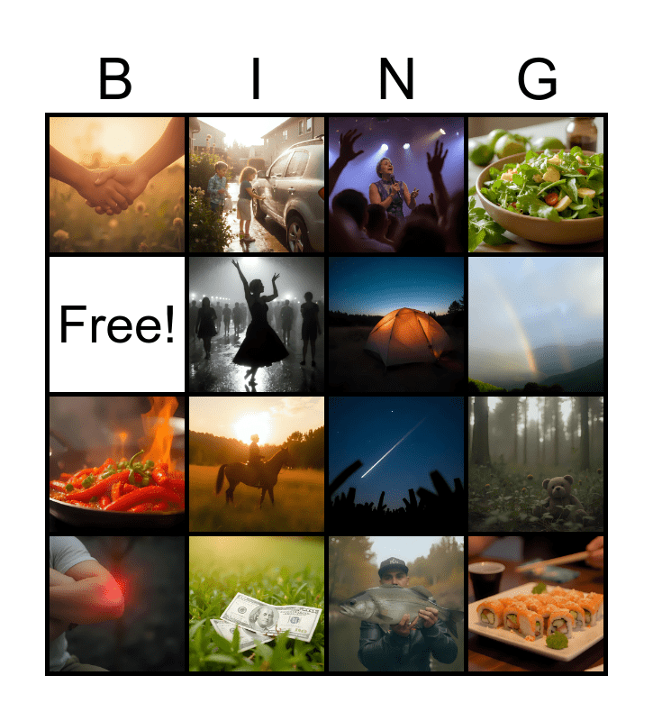 Present Perfect Simple Bingo Card