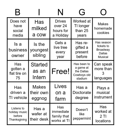 Find a guest SM Bingo Card