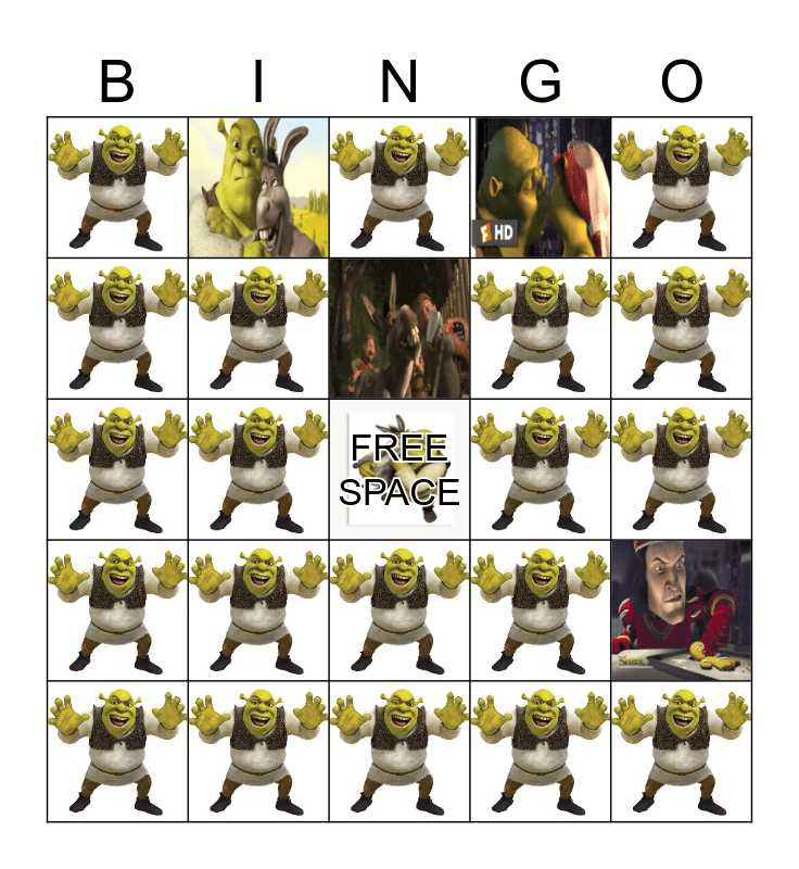 SHREK Bingo Card