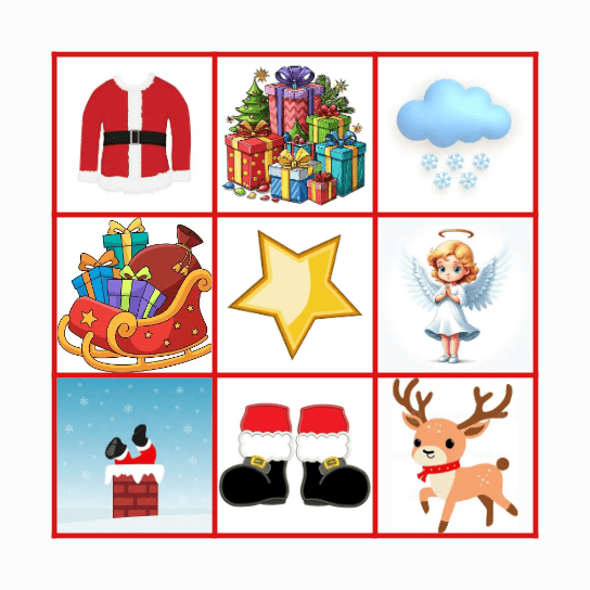 MERRY CHRISTMAS Bingo Card
