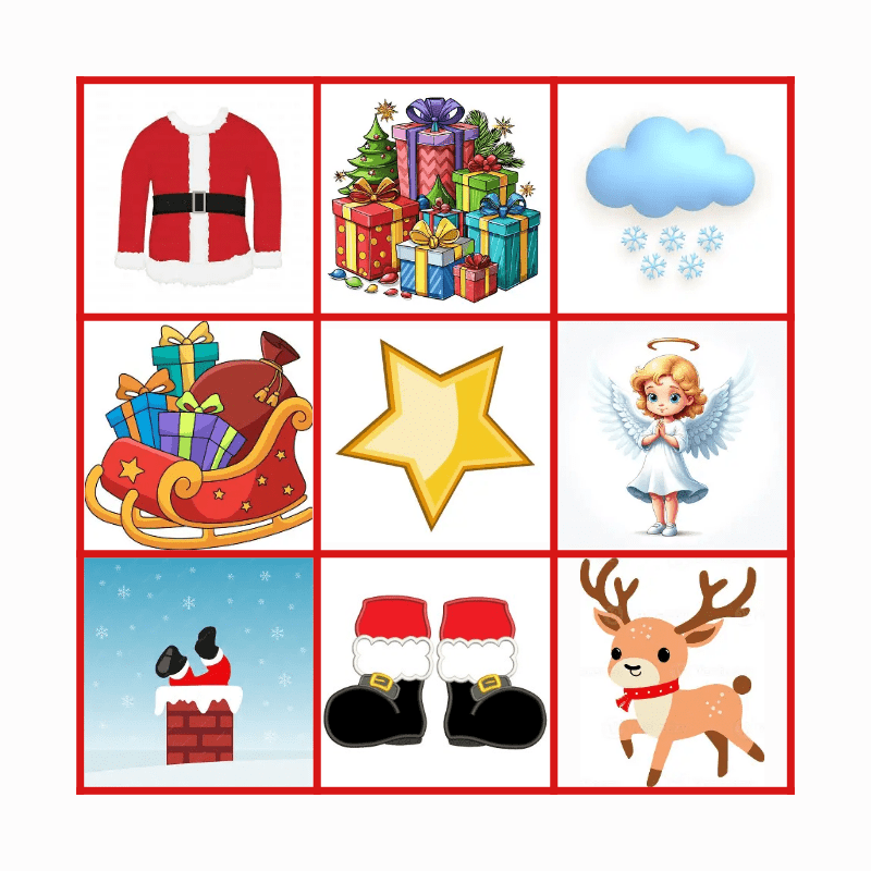 MERRY CHRISTMAS Bingo Card