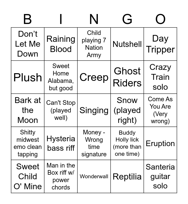 MGR Bingo #2 - $2 Buy-In Bingo Card