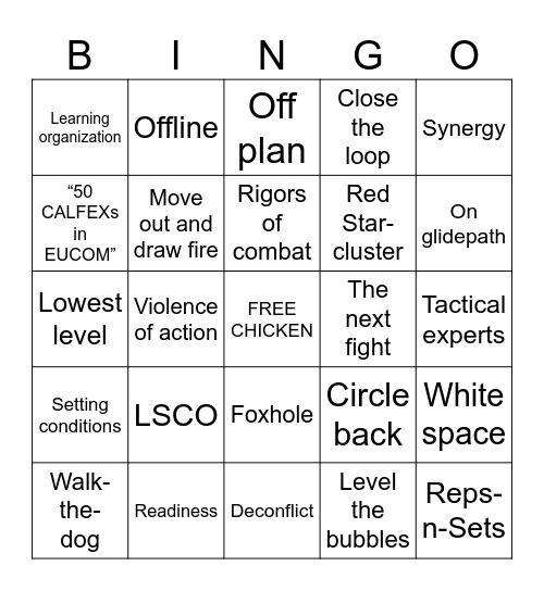 IRON SOLDIER 2025 BINGO Card