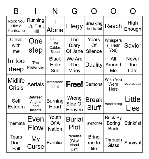 Muziekbingo kerstavond Bingo Card