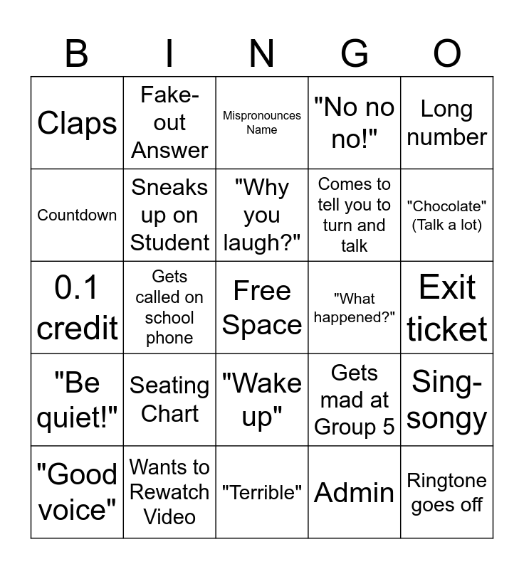 Nguyengo (Nguyen Bingo) Bingo Card