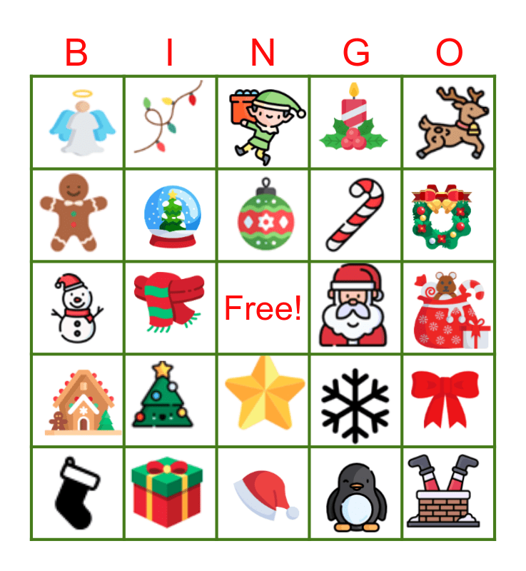 Christmas Bingo! Bingo Card