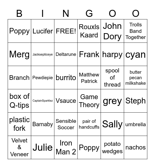 Infinite Craft Bingo Card