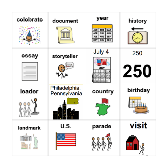 Art Ability N2Y Bingo Card