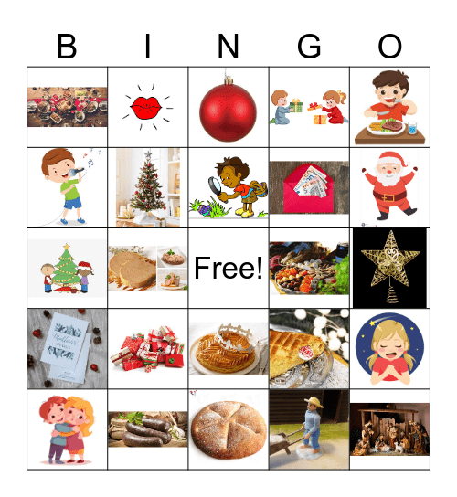 Joyeux Noël Bingo Card