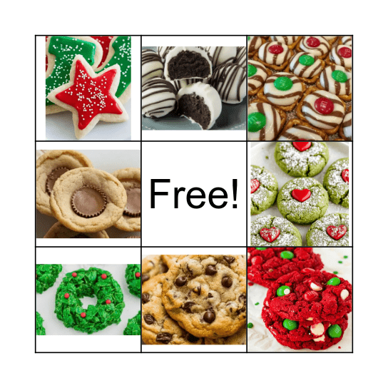 Christmas Cookies Bingo Card