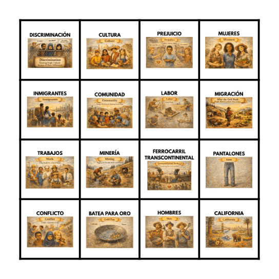 Lotería de California Bingo Card