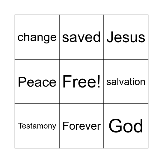 Connecting Every Student Sunday Bingo Card