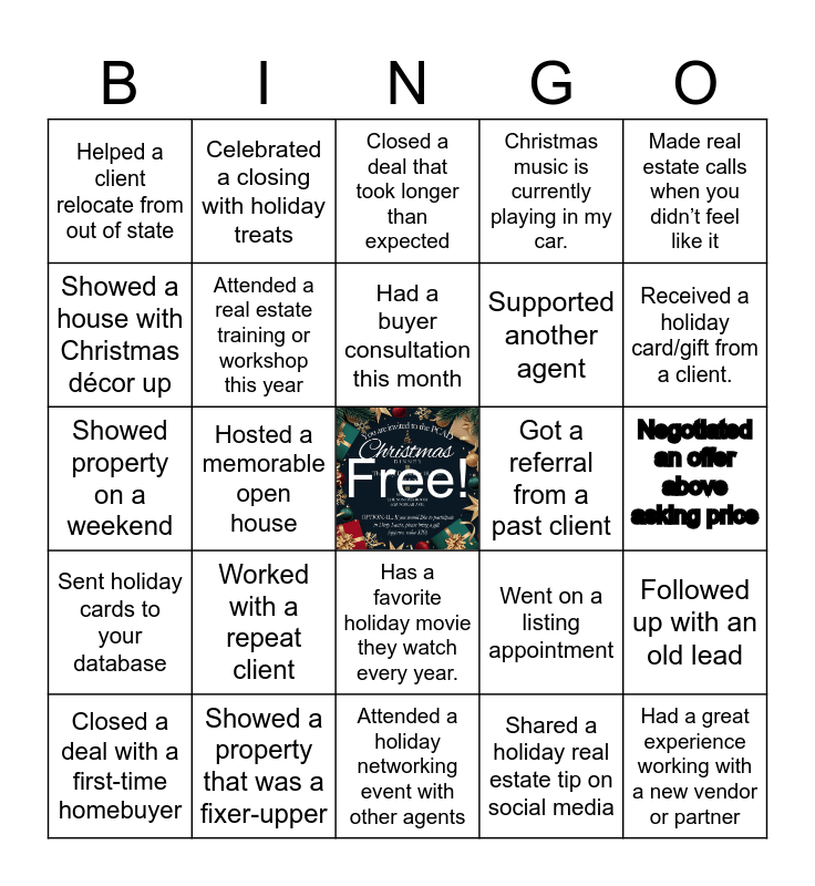 REAL ESTATE BINGO Card