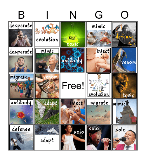 4th grade module 2 Bingo Card