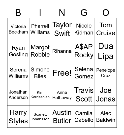 Emily’s EA Bingo Card