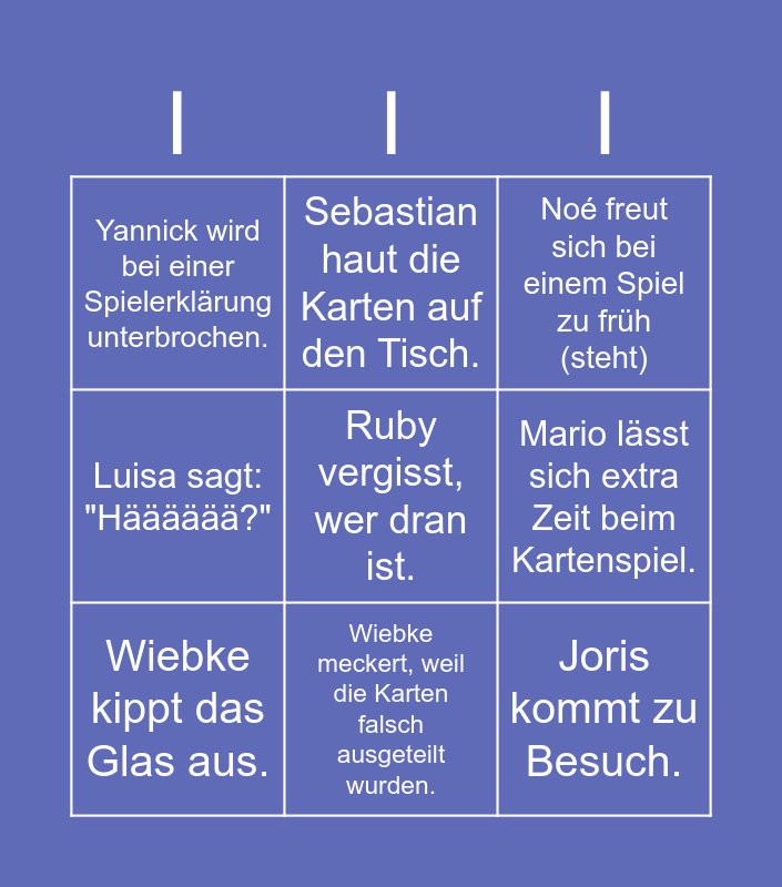 Dartabend Bingo Card