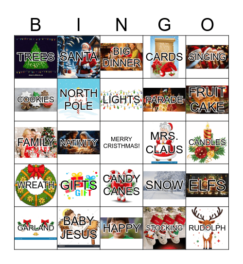 MERRY CHRISTMAS Bingo Card