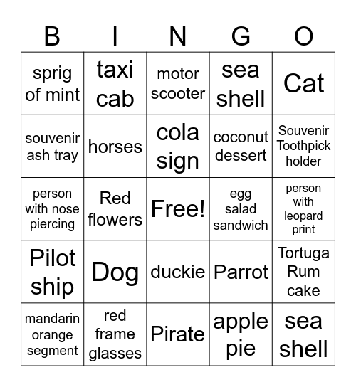 Cruise Ship-Port Bingo 2026 Bingo Card