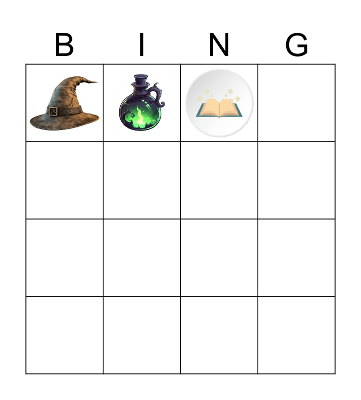 The land of magic Bingo Card