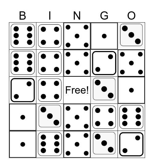 ROLL FOR BINGO Card