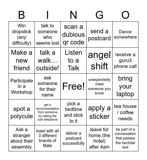 39C3 Bingo Card