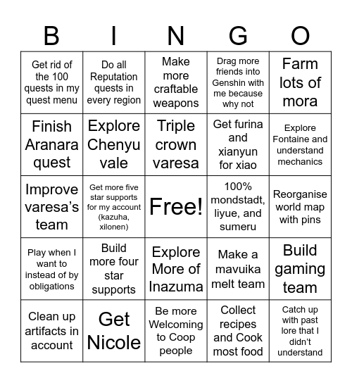Bingo Card