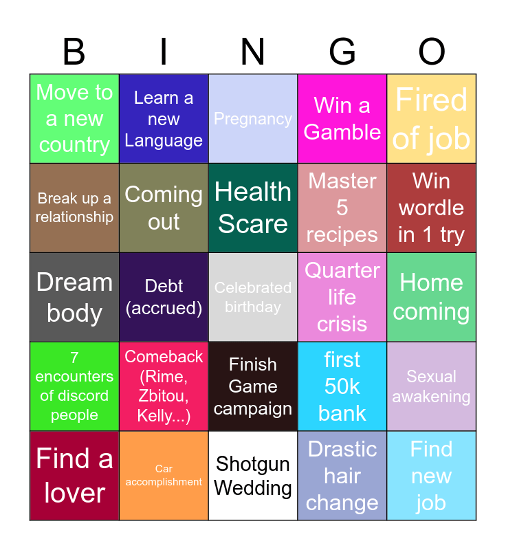 2026 Discord Bingo Card